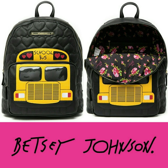 Betsey Johnson | Bags | Betsey Johnson School Bus Bag Pack Kawaii ...